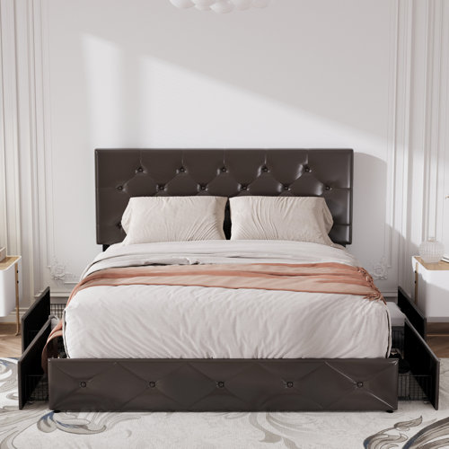 Mercury Row® Silvester Upholstered Platform Storage Bed And Reviews Wayfair